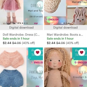 Mari Crochet Doll Pattern PDF full Body and Outfit Tutorial - Etsy