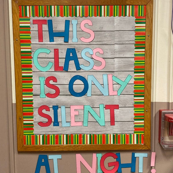 Silent at Night Holiday Door Decor: Winter Classroom Bulletin Board ...