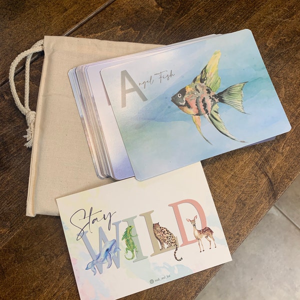 A-Z Fruits & Vegetable Alphabet Flash Cards Set for Educational Play ...