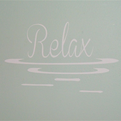 Relax With Water Ripples Vinyl Wall Art, Graphics, Lettering, Decals ...