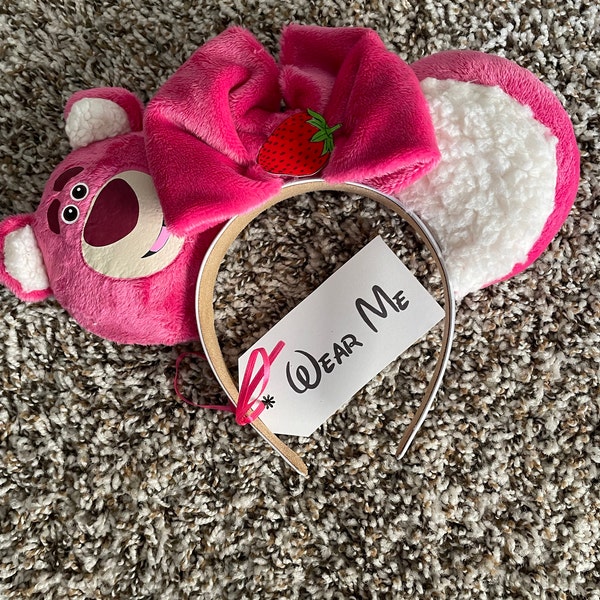 Lotso Inspired Ears: Strawberry Scented Toy Story Headband - Etsy