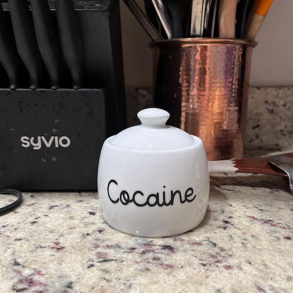 Cocaine Sugar Bowl | Gag Gift | Housewarming Present | Gift for Her ...