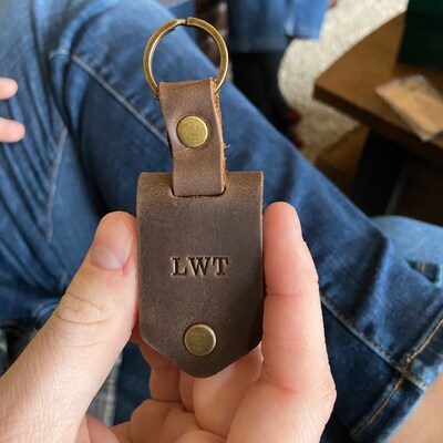 First Time Dad Gift Leather Keychain Personalized With Photo - Etsy