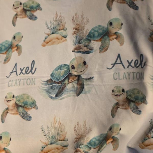 Baby Boy Sea Turtle Crib Bedding Set -personalized Baby Boy Blanket ...