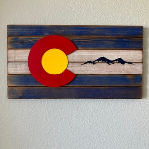 Colorado Wood Flag 13x23 Colorado Wall Art Colorado Gift - Etsy