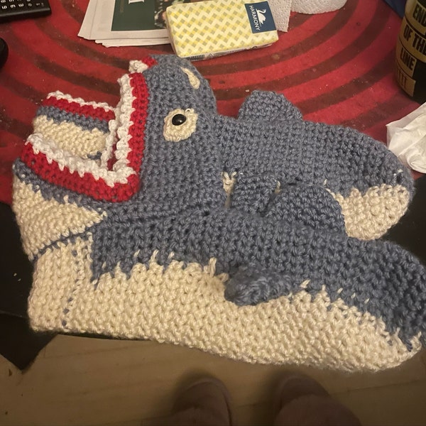 Crochet Pattern Shark Slippers Adult Sizes (EUR Size 35 to 46) - Etsy