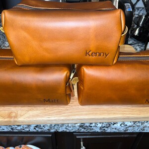 Personalized Groomsmen Gift Dopp Kit Bag Customized Leather - Etsy