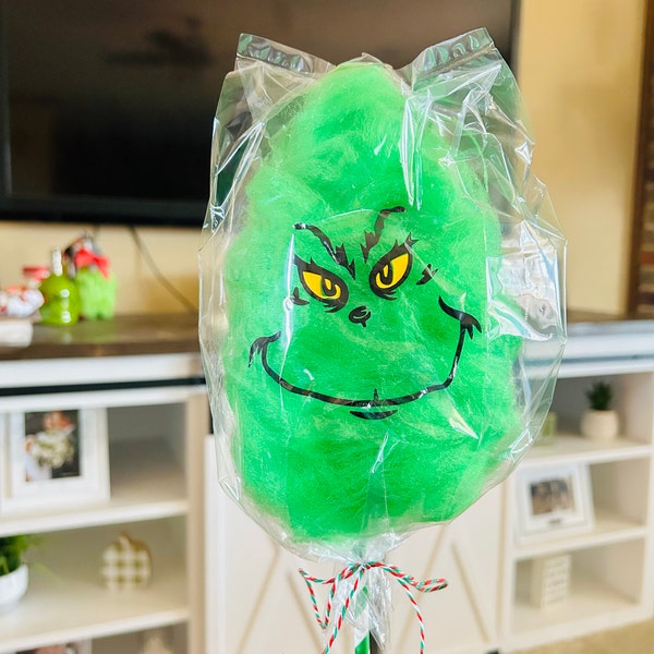 Fake Grinch Cotton Candy - Etsy