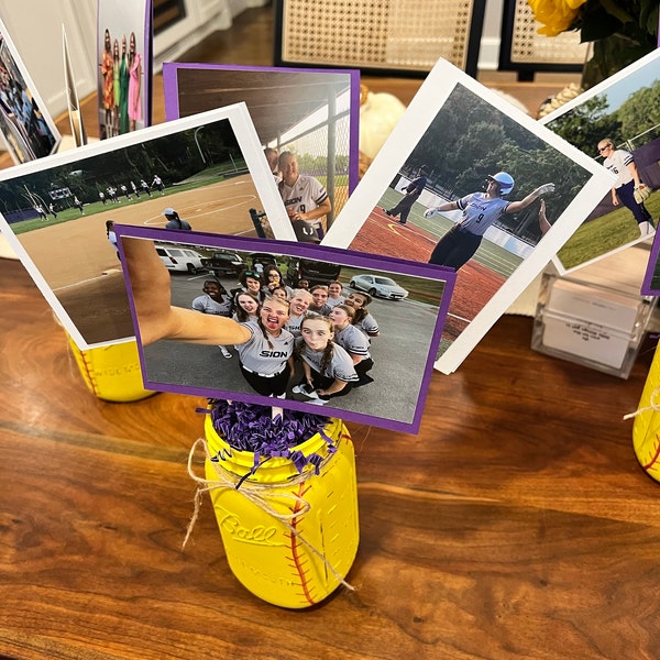 Softball Mason Jars, Softball, Rustic, Sports, Mason Jars, Play Ball - Etsy