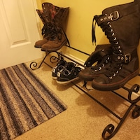 Buy Wrought Iron Shoe Rack (90cm Version) Metal Shoe Rack, Shoe Storage ...