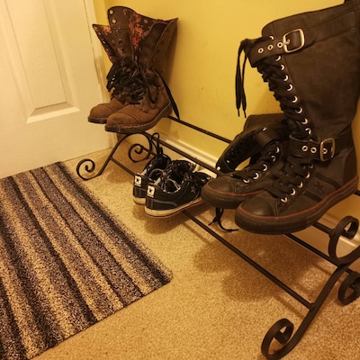 Wrought Iron Shoe Rack 90cm Version Metal Shoe Rack, Shoe Storage ...