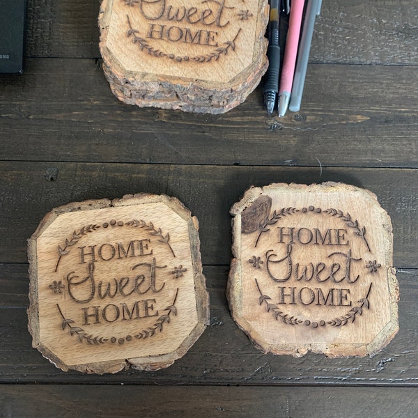 Rustic Farmhouse Coasters Wood Coasters Set of 6 - Etsy