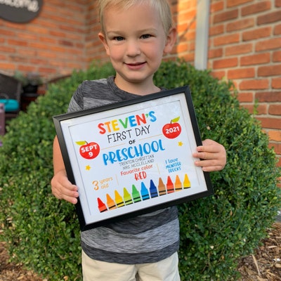 Editable First Day of School Sign, Personalized School Sign, Printable ...