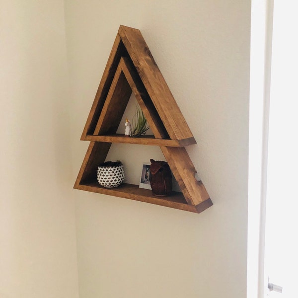 The Original Stacked Triangle Shelf. Geometric Shelf. Modern Shelf ...
