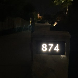 Lighted Address Sign, Address Plaque, Large Modern Personalized Marker ...