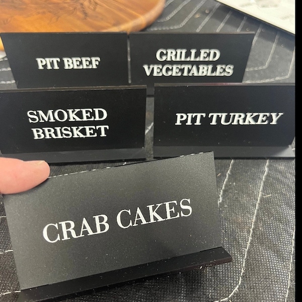 Acrylic Food Labels, Party and Event Decor, Party Buffet Signs, Event ...