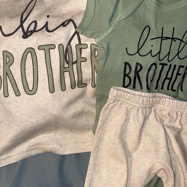 Big Brother/little Sister Matching Sibling Set. Baby Shower Gift. Take ...