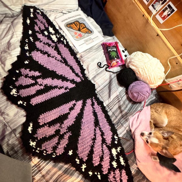 Monarch Butterfly Blanket PDF Crochet Pattern (pillow Instructions Included) - Etsy