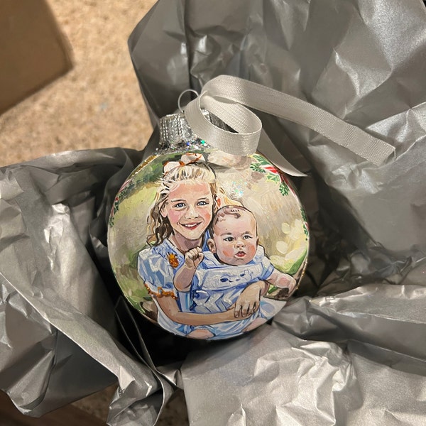 Personalized Portrait Ornament, Christmas Ornament With Son Portrait ...