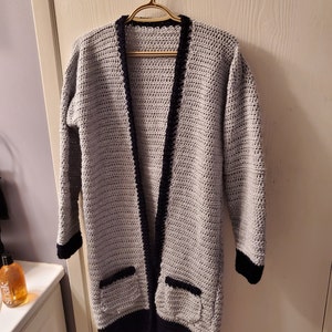 Long Crocheted Cardigan, Autumn Duster Cardigan Crochet Pattern, Easy ...