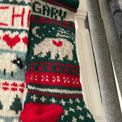 FLYING ANGEL Christmas Stocking Hand Knit Can Be Personalized - Etsy