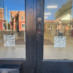 Custom QR Code Vinyl Decal Advertise Your Business, Shop, Email ...