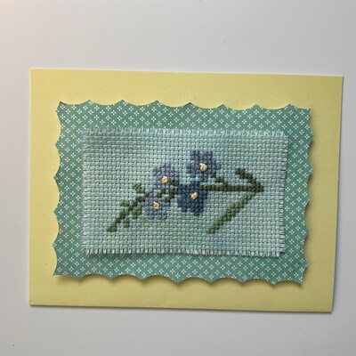 Mini Cross Stitch Pattern. Forget-me-not. Counted Cross Stitch Chart ...