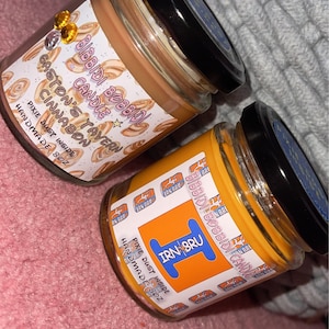 Gastons Tavern Cinnabon 8 Oz Glass Candle Jar , Disney Inspired Candle ...