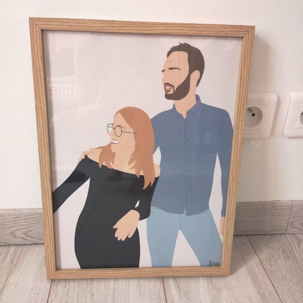 DETAILED Personalized Illustration From Your Photo, Unique Gift, Custom ...