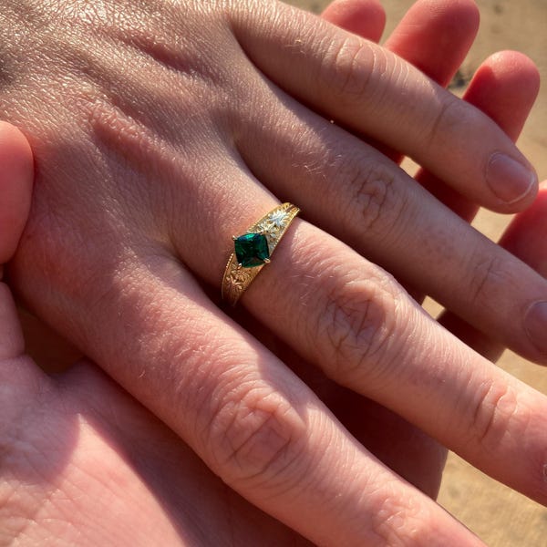 Minimalist Marquise Cut Peridot Promise Ring 14k Solid Gold Peridot ...