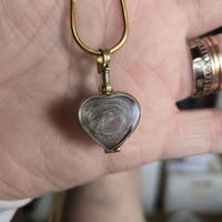 Medium Deep Fillable Silver or Gold Heart Locket Name Necklace Heart ...