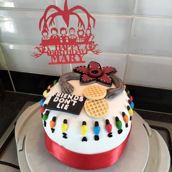 Edible Handmade Unofficial Stranger Things Fondant Cake Topper Sugar ...