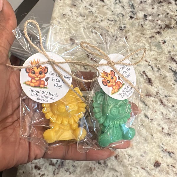 Lion Soap Favors Safari Animal Baby Shower Decorations Wild One Party ...