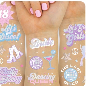 Summer Pool Party Temporary Tattoos for Kids Glitter Styles Birthday ...