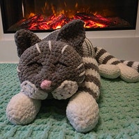 Sleeping Cat Crochet Pattern Plush Kitty - Etsy Canada