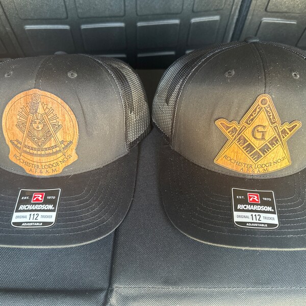 Masonic Freemasonry - Set of 3 Wood and Leather Bookmarks - Custom ...