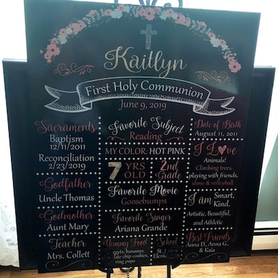 Printable First Holy Communion Sign Communion Board Holy - Etsy