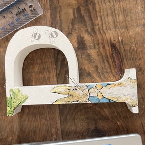 Peter Rabbit Free Standing Wooden Letters & Numbers, Baby Gift, Baby ...