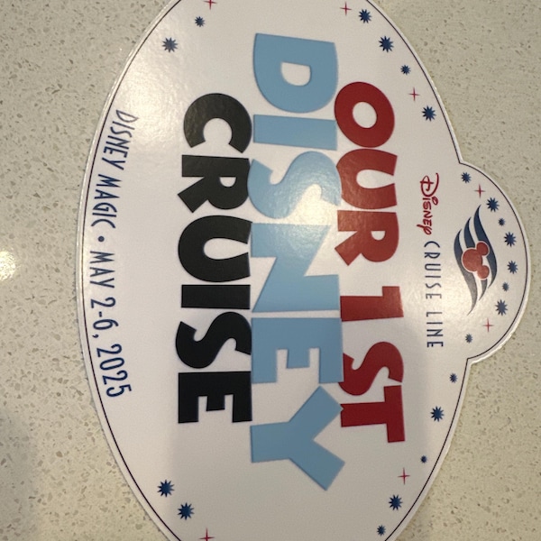 Our 1st Disney Cruise Ship Name Tag Family Magnet - Personalized Disney ...