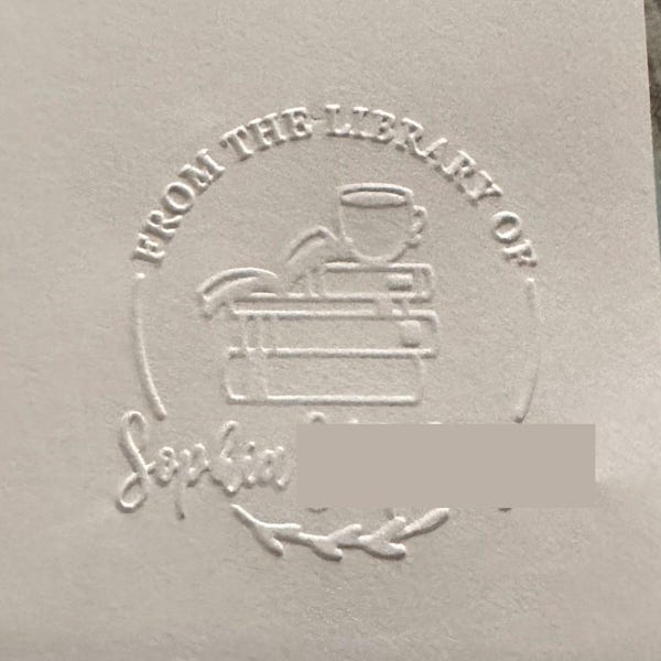 Custom Book Embosser From the Library of Personalized Book Stamp Ex ...