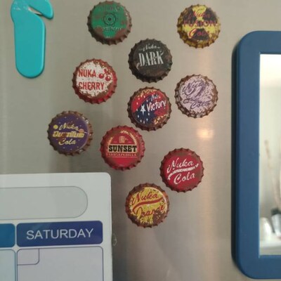 10 Fallout Unofficial Bottle Caps or Fridge Magnets in Weathered/clean ...