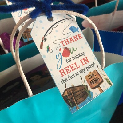 Editable Fishing Tag, Fishing Favor Tags, Fishing Birthday Party ...