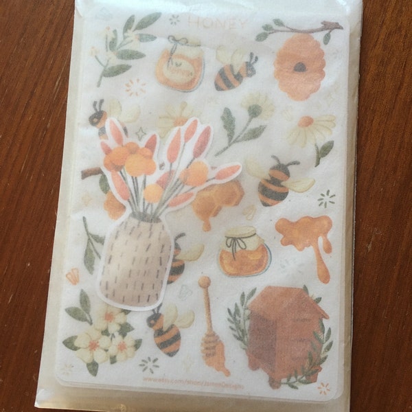 Sticker Sheet Honey Sticker | Bee Sticker | Spring Sticker Sheet ...