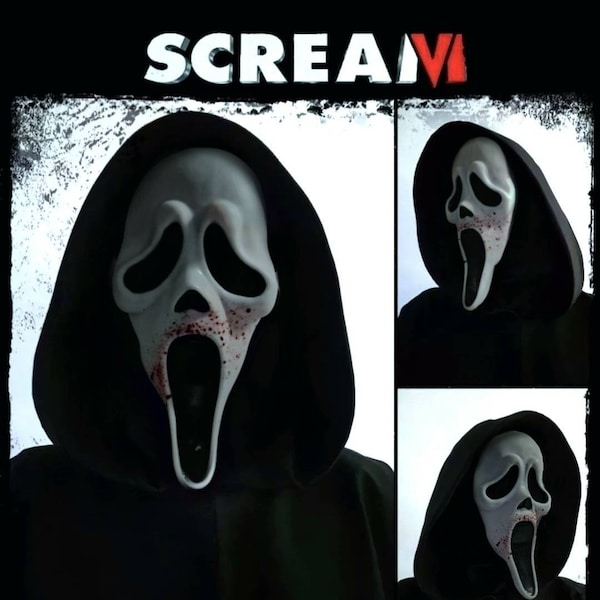 Scream 6 Mask Custom - Jason Carvey Bloody Ghostface - Etsy