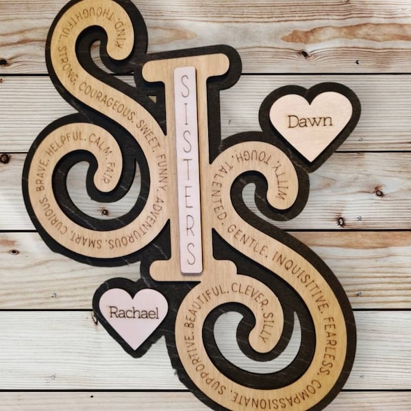 Laser SVG Files – SIS Sister Ornament/wall Hanging Files – Digital ...