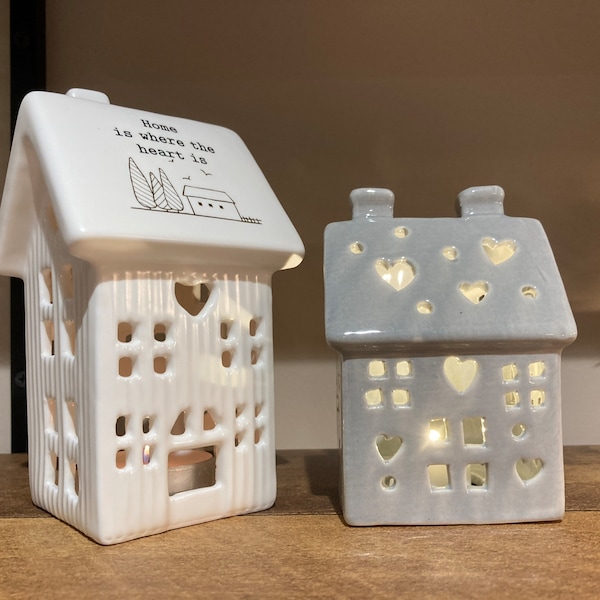 Illuminated Ceramic LED House Collection - Etsy UK