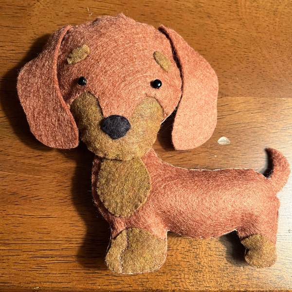 Dachshund Pattern Felt PDF Dogs Ornament DIY Easy Sewing Pattern Dogs ...