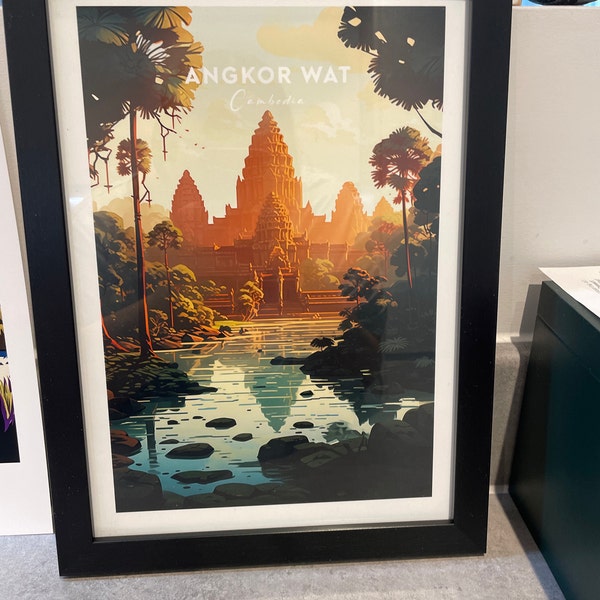 Angkor Wat Traditional Travel Print - Cambodia, Angkor Wat Print ...