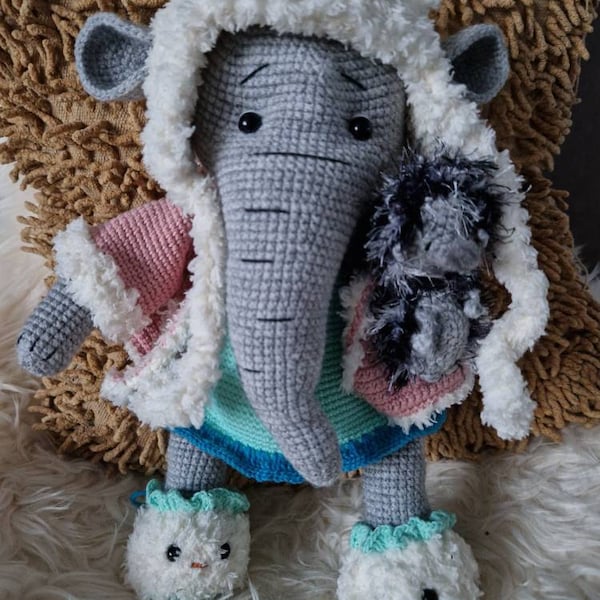 Crochet Elephant Clothes Pattern: Hat, Sundress, Coat, Shoes (PDF) - Etsy