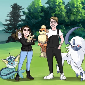 Custom POKEMON Character Portrait From Photo DIGITAL COPY Personalized ...